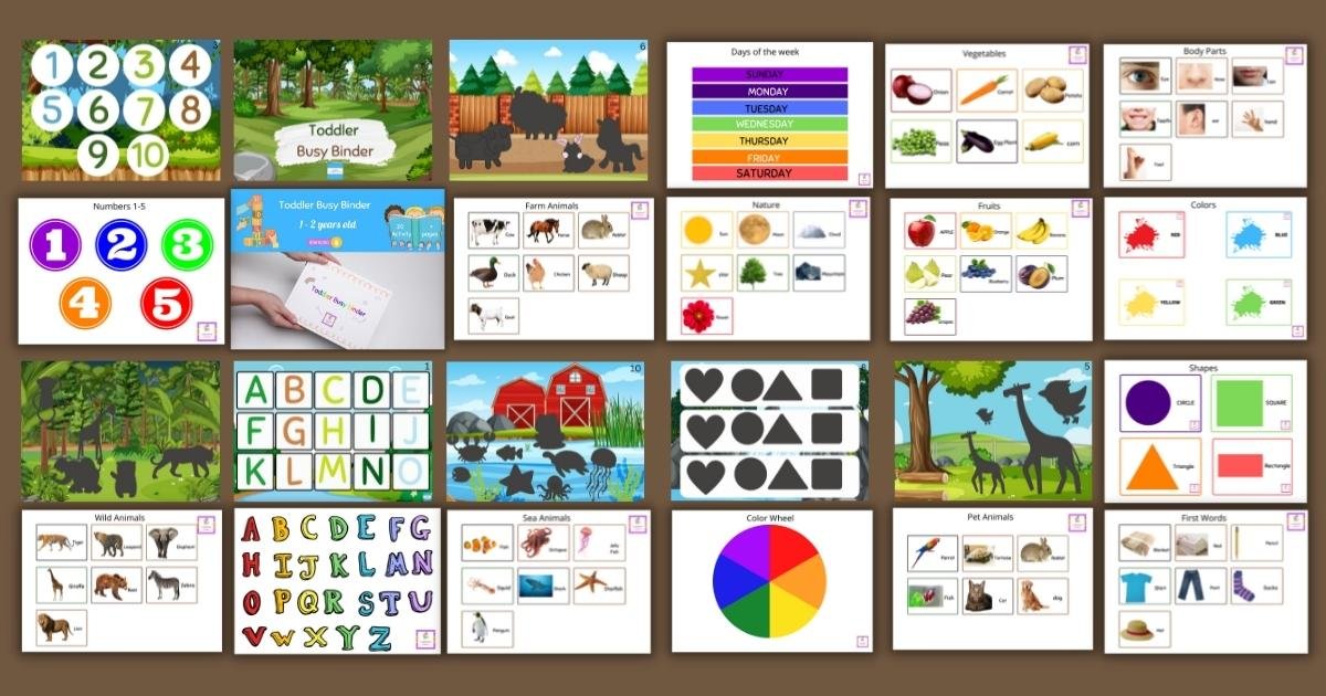 Matching Activities for Toddler [FREE Busy Book] — Digital Learning packs