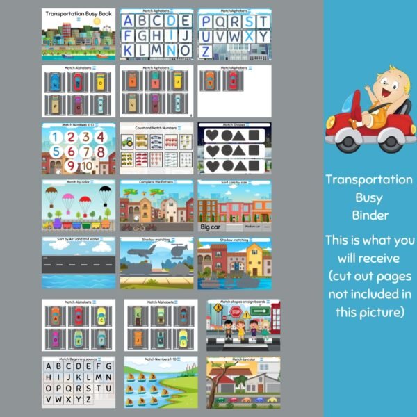 Transportation busy book — Digital Learning packs