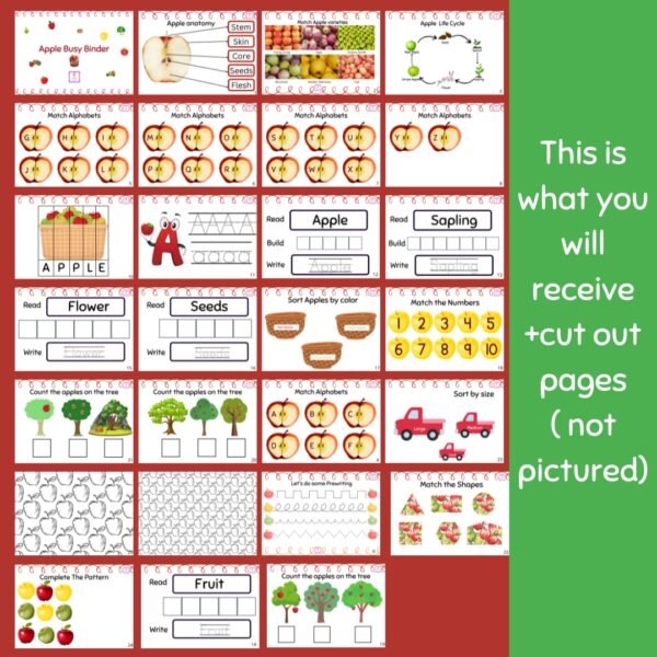 Apple Busy Book — Digital Learning packs